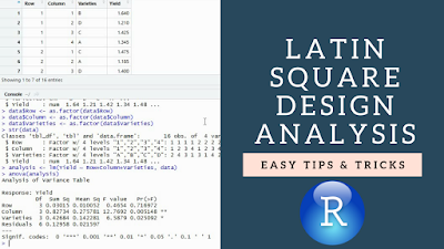 Analysis of Latin Square Design using R