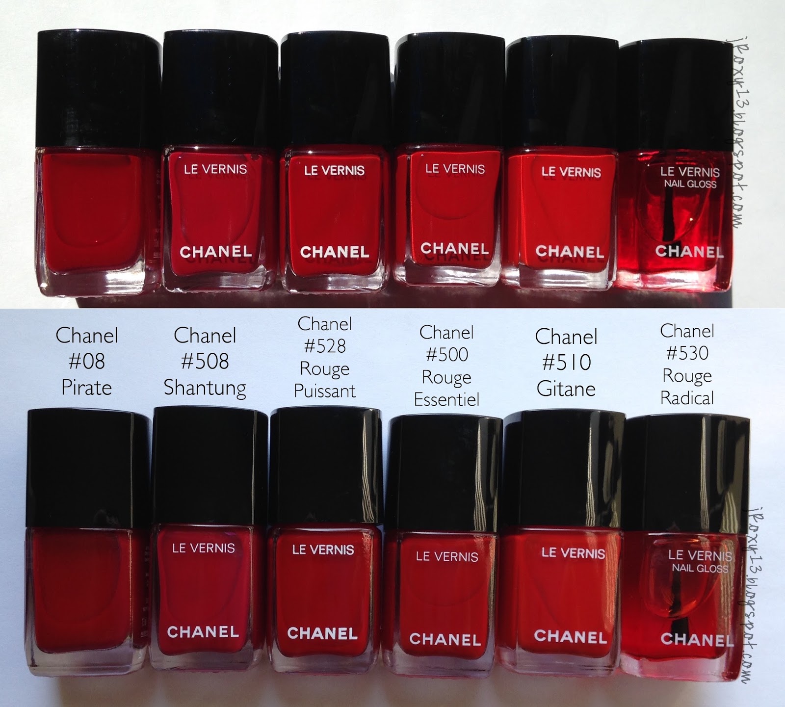 Chanel in #528 Rouge Puissant & #530 Rouge Radical Swatches ...