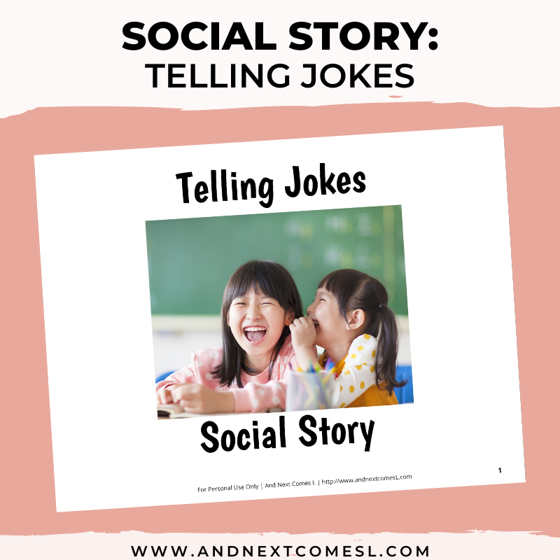 Telling Jokes Social Story | And Next Comes L - Hyperlexia Resources