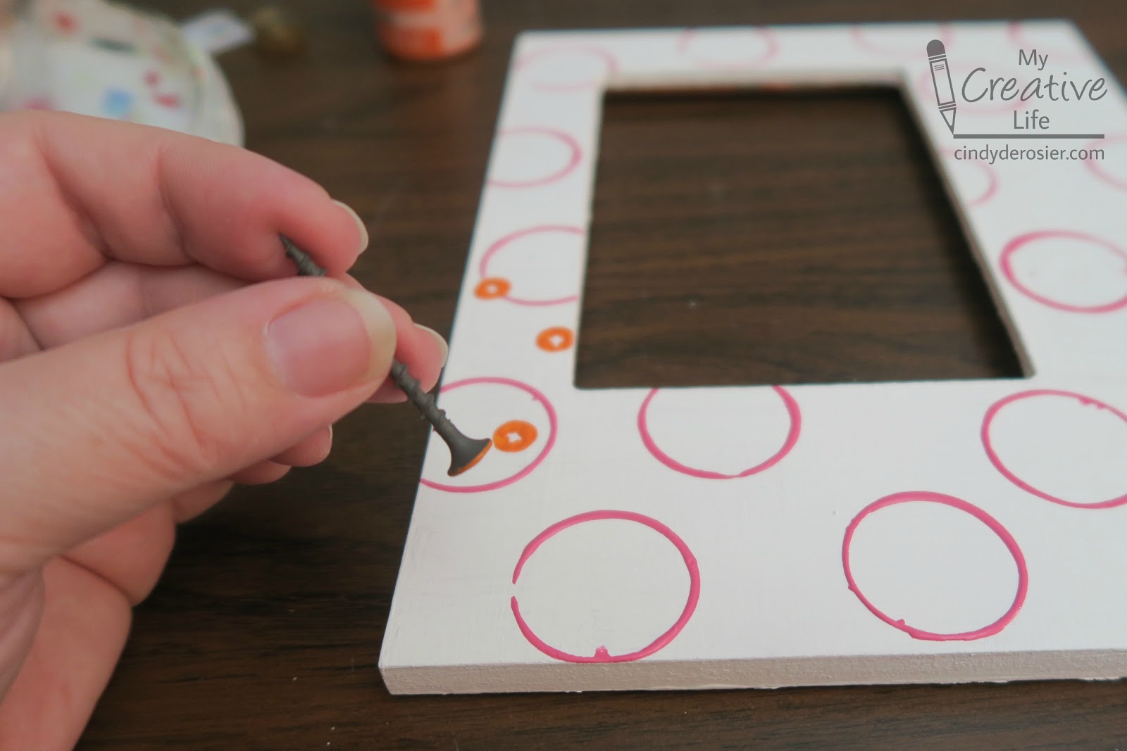 Cindy deRosier: My Creative Life: Found Item Stamped Frame