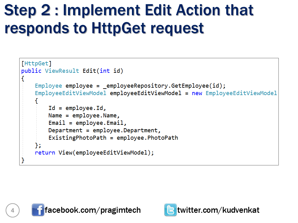 Sql Server Net And C Video Tutorial Edit View In Core Mvc