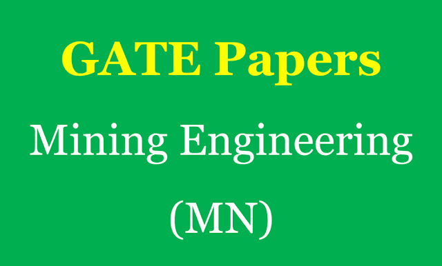 GATE Previous Year Question Paper with Solutions [PDF] – MN (Mining Engineering)