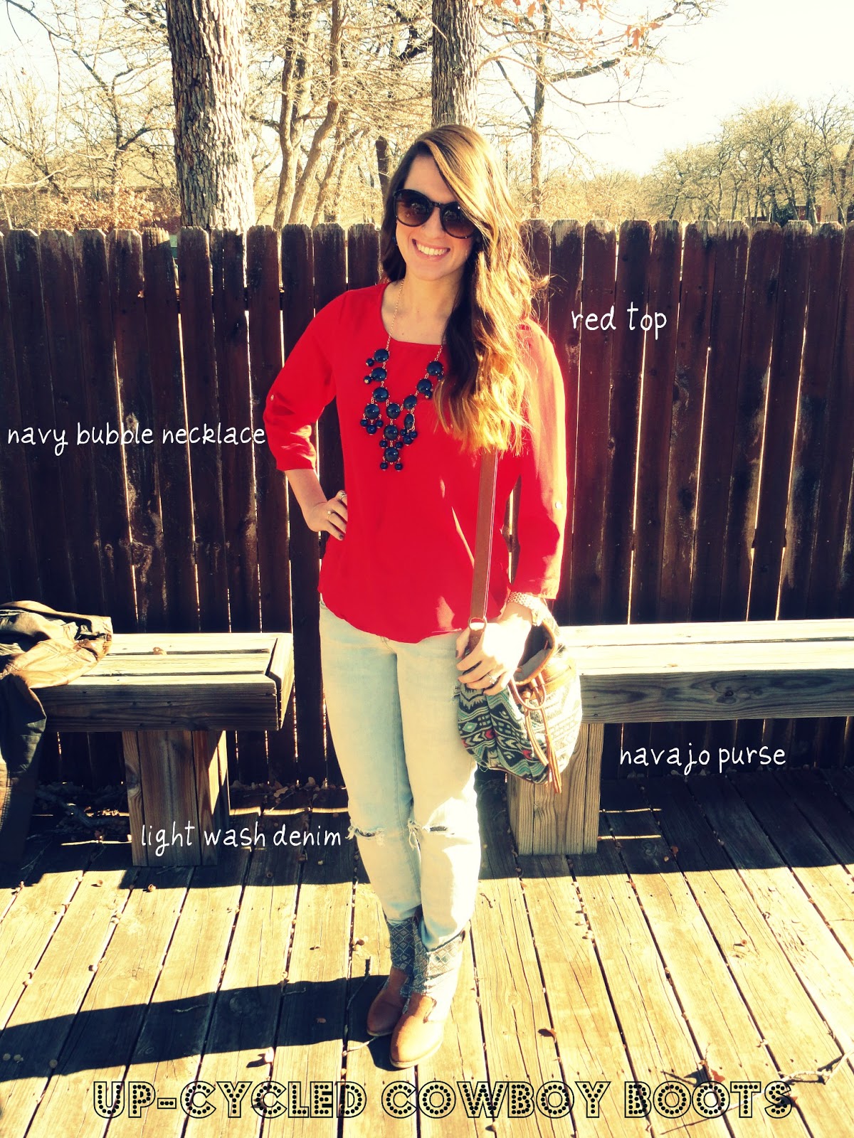 Mrs. Peach: a little boot up-cycle.