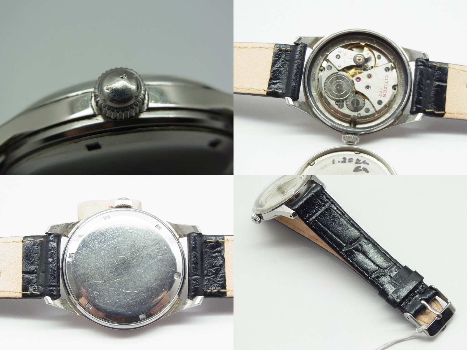 Antique Watch Bar: CITIZEN HOMER GUPPY WATER RESIST 17 JEWELS HAND WINDING CTZ247 (SOLD)