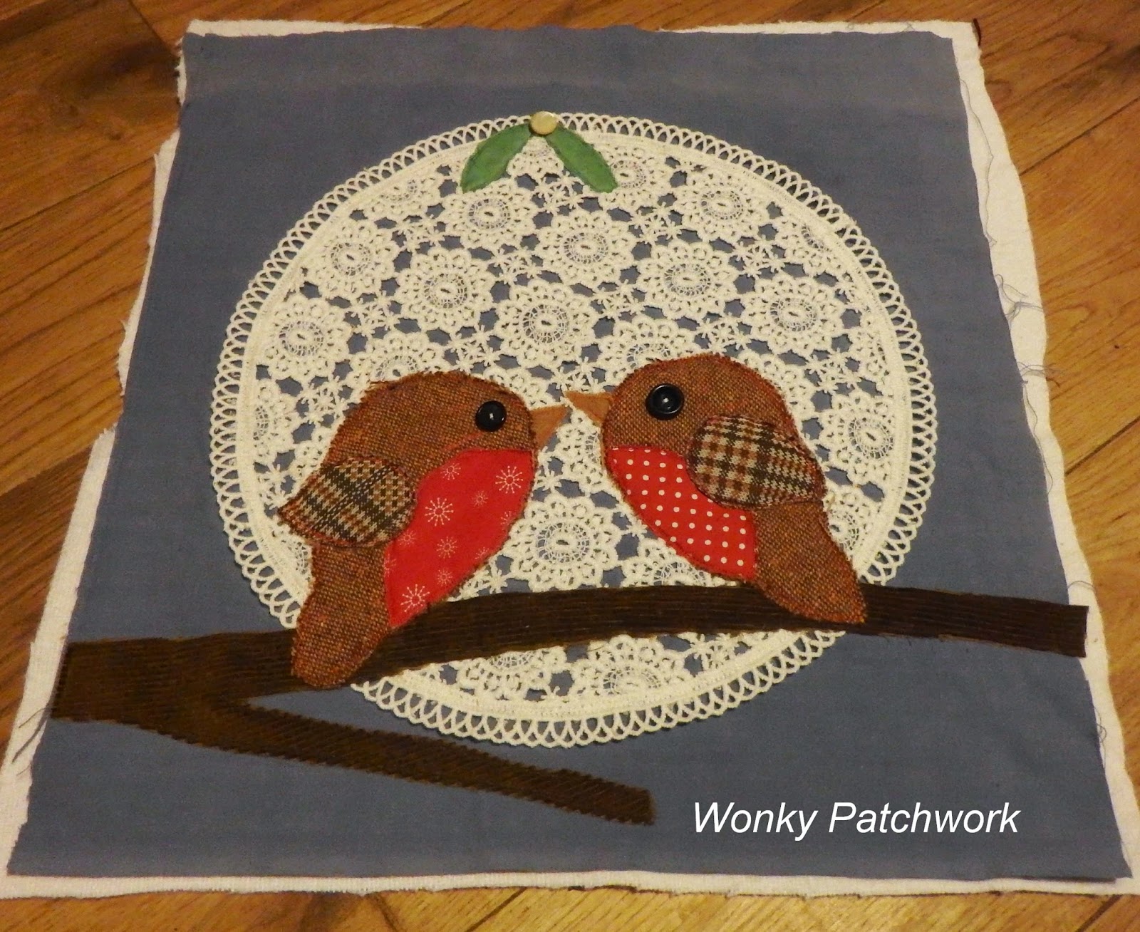 Wonky Patchwork: Robin Mini Quilt
