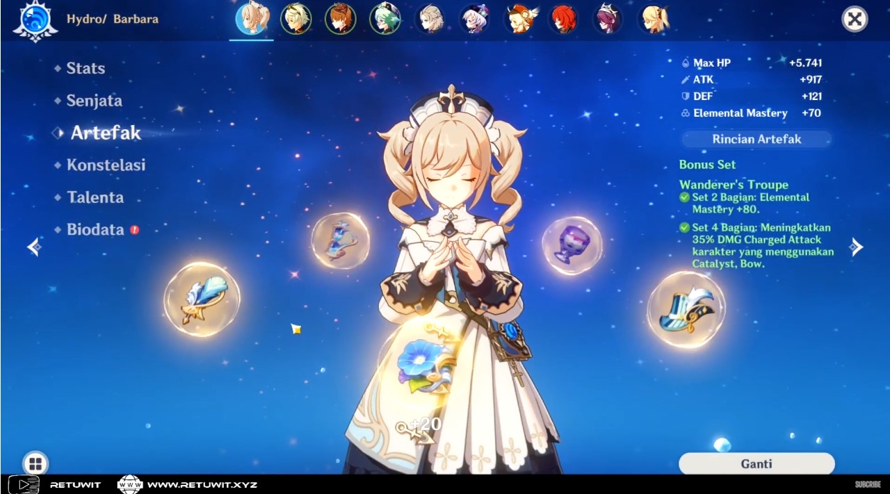 Barbara DPS Build Damage Genshin Impact - RETUWIT