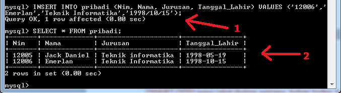 3 cara memasukkan data baru kedalam tabel database mysql dengan cmd ...