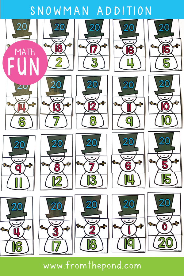 Snowmen Addition Fun | From the Pond