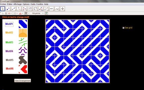 GEOGEBRA FOR ALL: Arrangement of paterns with Geogebra