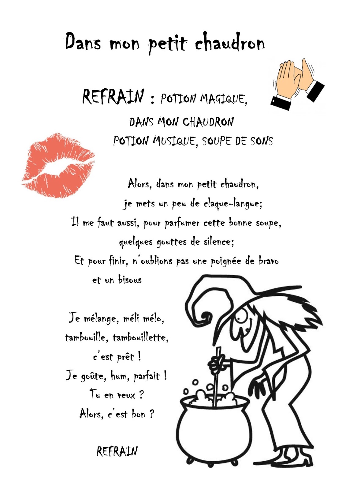 La classe du chat à lunettes: Chansons et Comptines