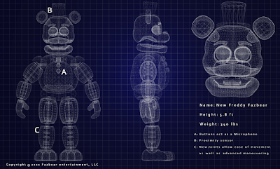 FNAF The Freddy Filles plus more: File 5: FredBear and Friends Blue-prints