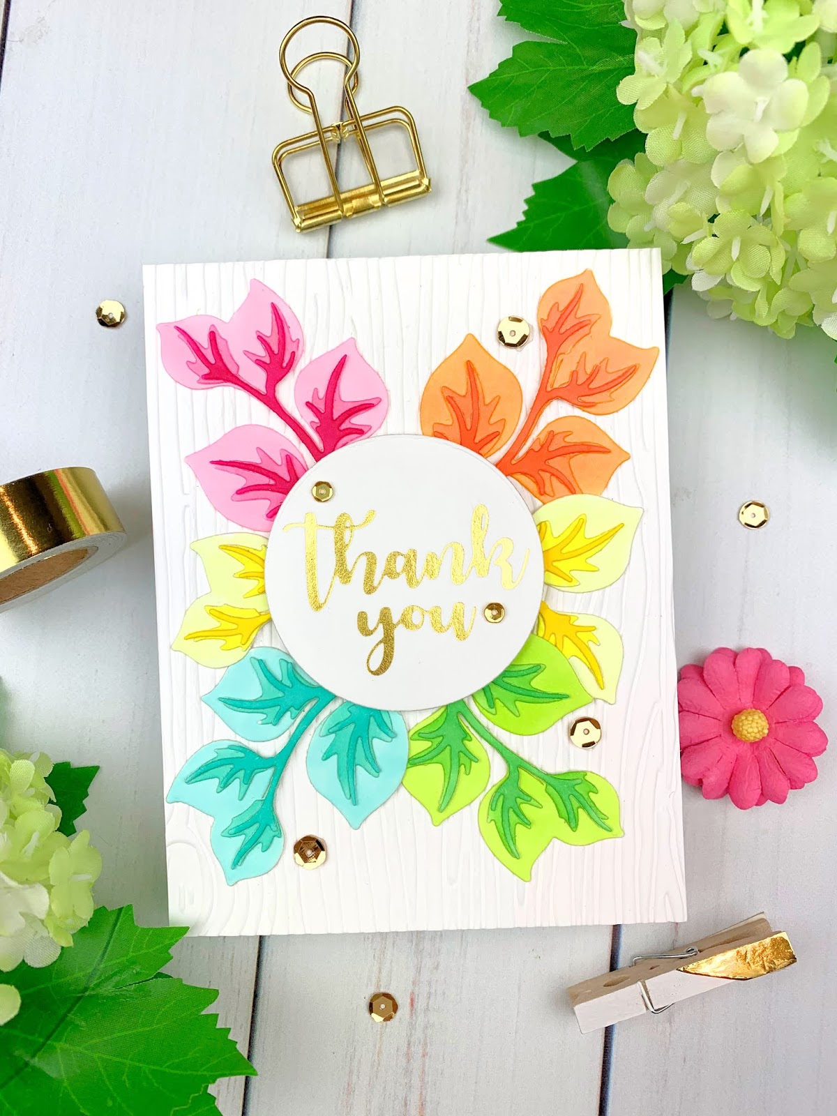 Spellbinders Effortless Sentiments Glimmer Card | stitches in paper