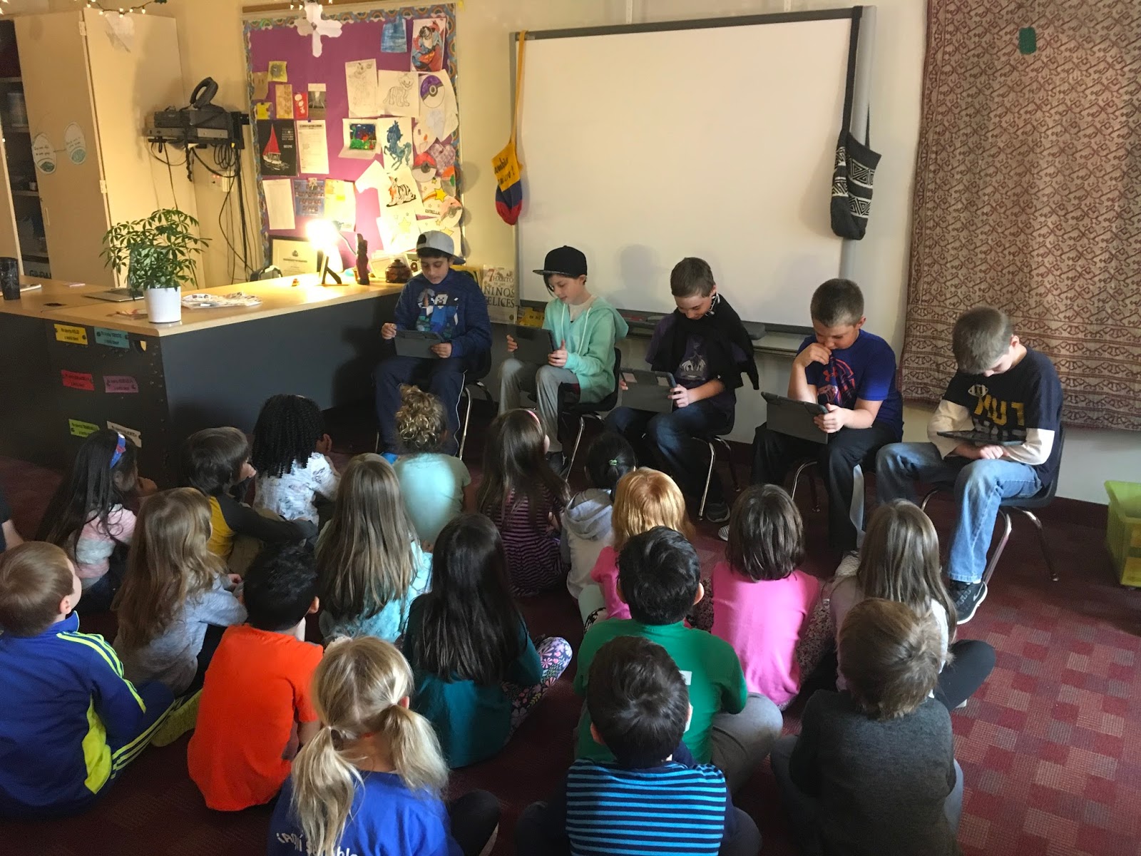 The Super Brave Room: Fifth Grade Friends Came to Read to Our Super Class!