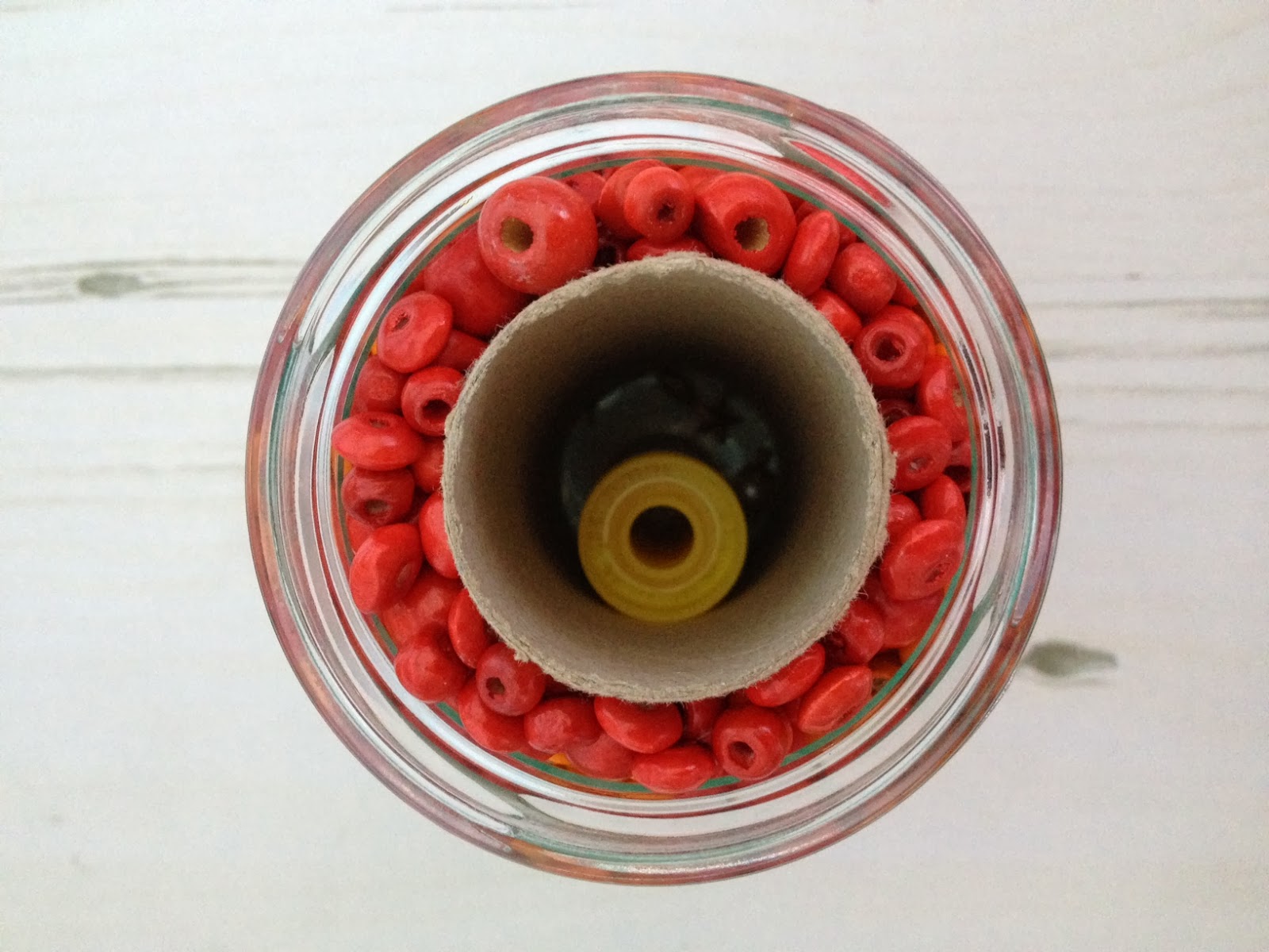 Me and my shadow: Rainbow bead jar