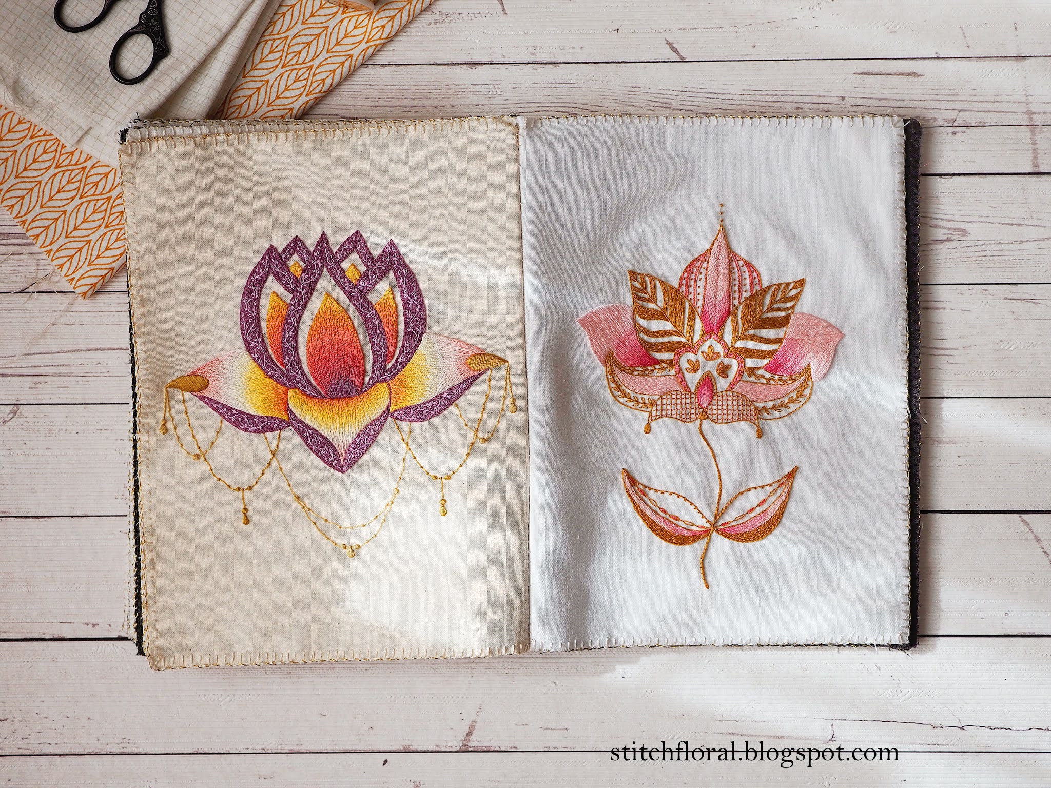 Stitch Floral journal complete - Stitch Floral