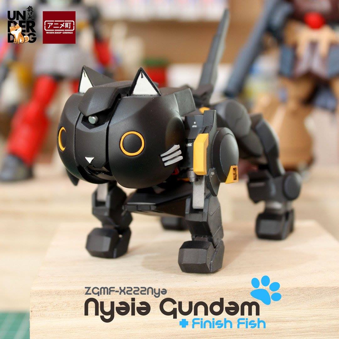 Custom Build: HG 1/144 ZGMF-X222Nya Nyaia Gundam + Finish Fish - Gundam ...