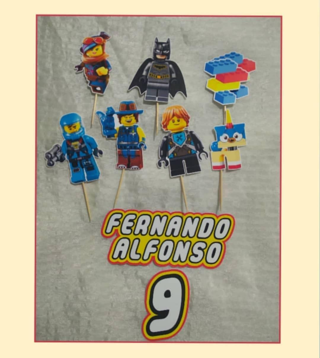 Topper Lego Fernnado Alfonso 9 - Mis Toppers Tus Toppers