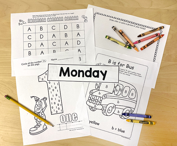 TK/K Distance Learning Packets Fall WEEK 3 - NO PREP PRINTABLES ...