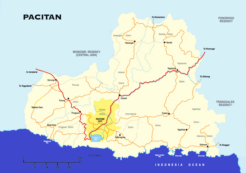 TAKJUB INDONESIA: PETA KABUPATEN PACITAN