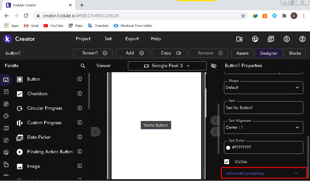 Cara Mengubah Warna Button Clicked Aplikasi Android dengan Kodular ...