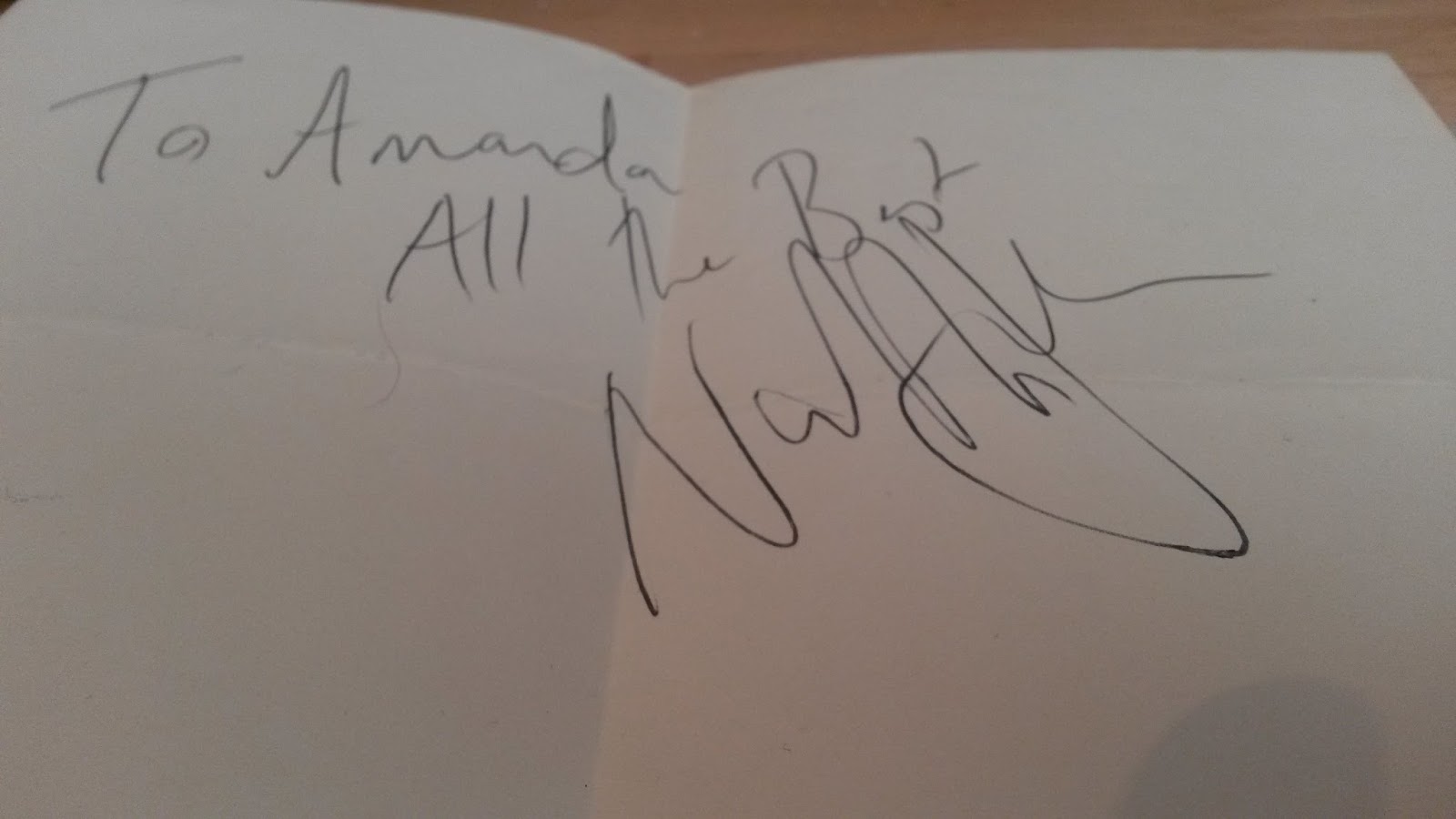 My own little corner of the world: Nathan Page's autograph and me ...