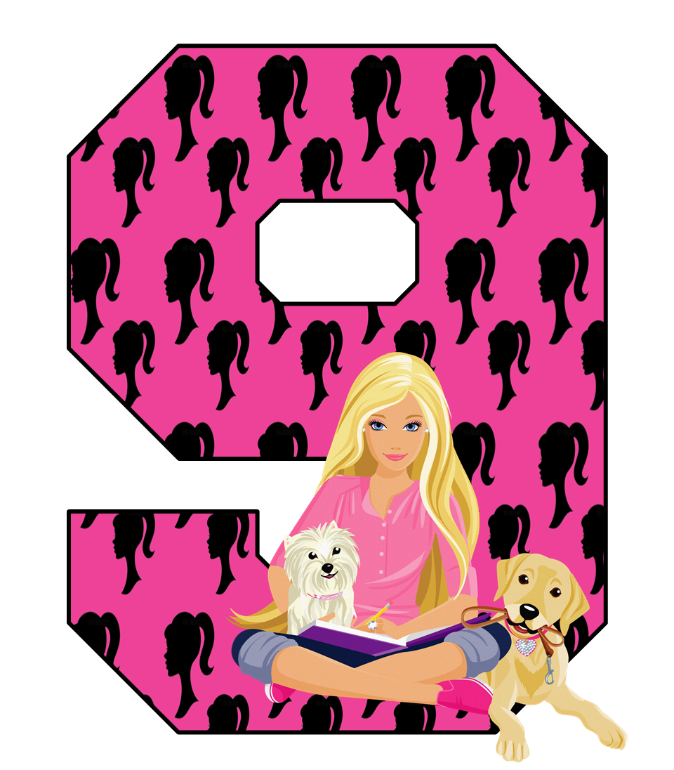 Kits imprimibles gratis : Números de Barbie