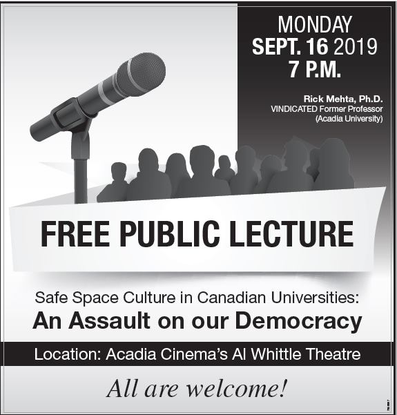 Sackville U.N.-censored: Rick Mehta Two Upcoming Events - Wolfville and ...