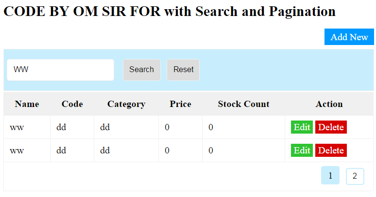 Pagination In PHP Pagination In PHP