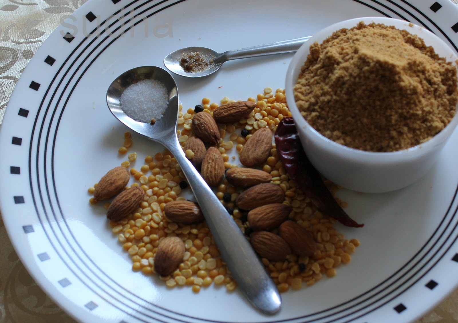 Avial n Rasam: Kandhi podi / Paruppu Podi ~ with almonds ~ Vegan and ...