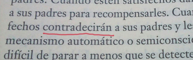 ¿Cuál es la conjugación correcta: contradiré o contradeciré?