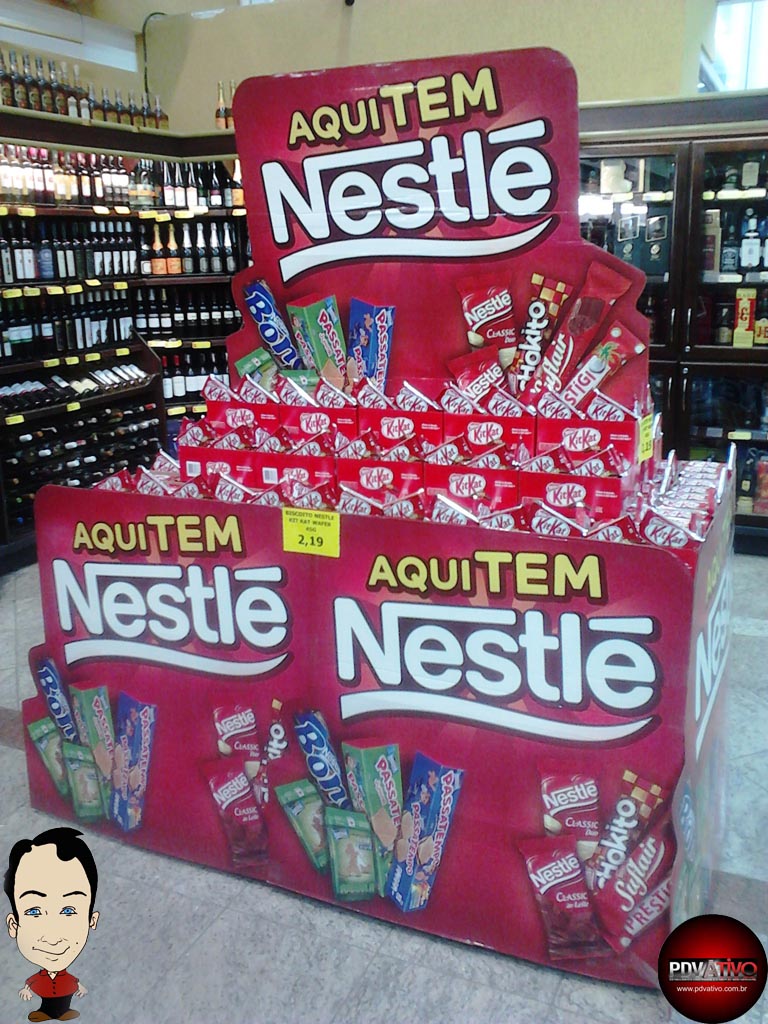Ponto extra com Kit Kat Nestlé ~ PDV Ativo - 100% Merchandising
