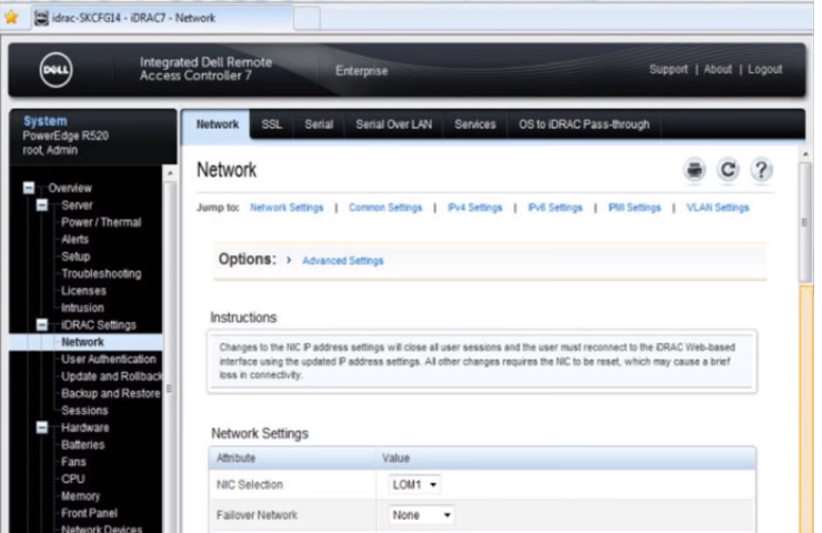 Dell r720 system setup idrac network settings - bdadreams