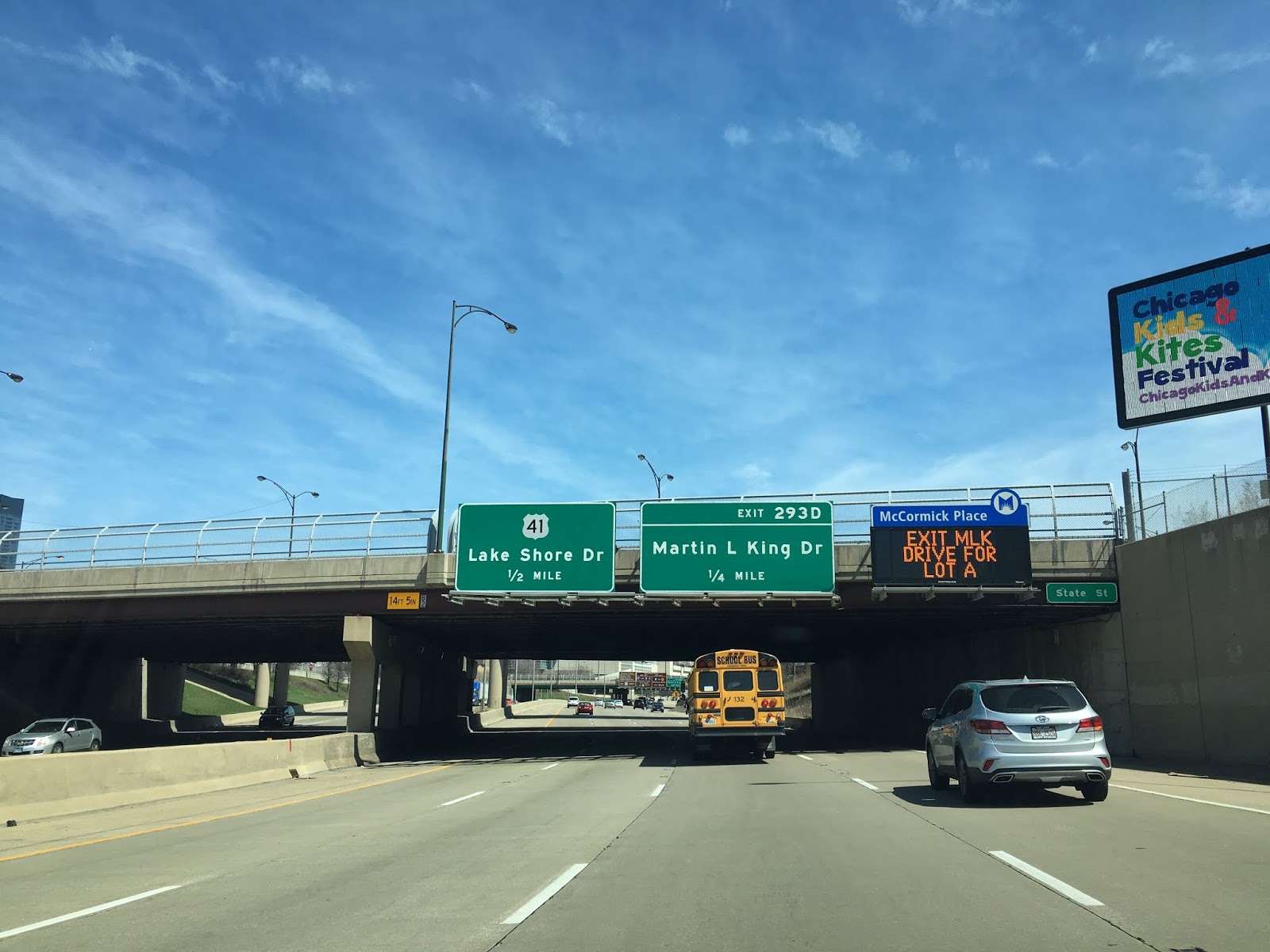 Northern Terminus of Interstate 55 on the Stevenson Expressway in Chicago