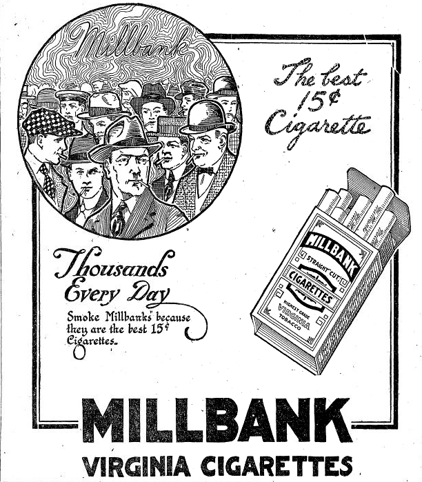 Scrapbooking Graphics - Black and White Cigarette Ads from the 1920s