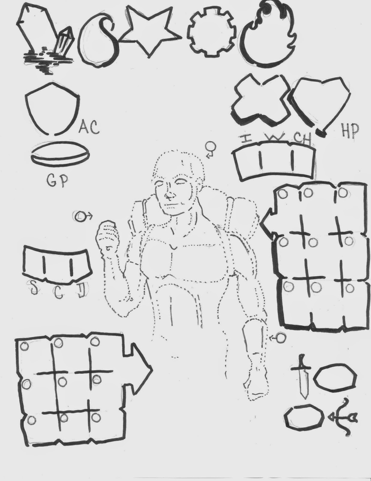 Dungeon of Signs: Dungeon Moon - Character Progression