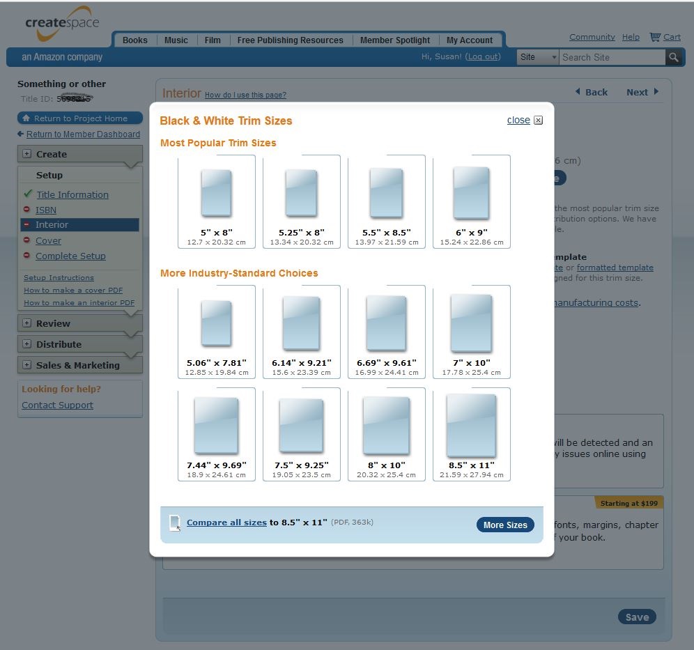 Publishing with CreateSpace by Susan Price