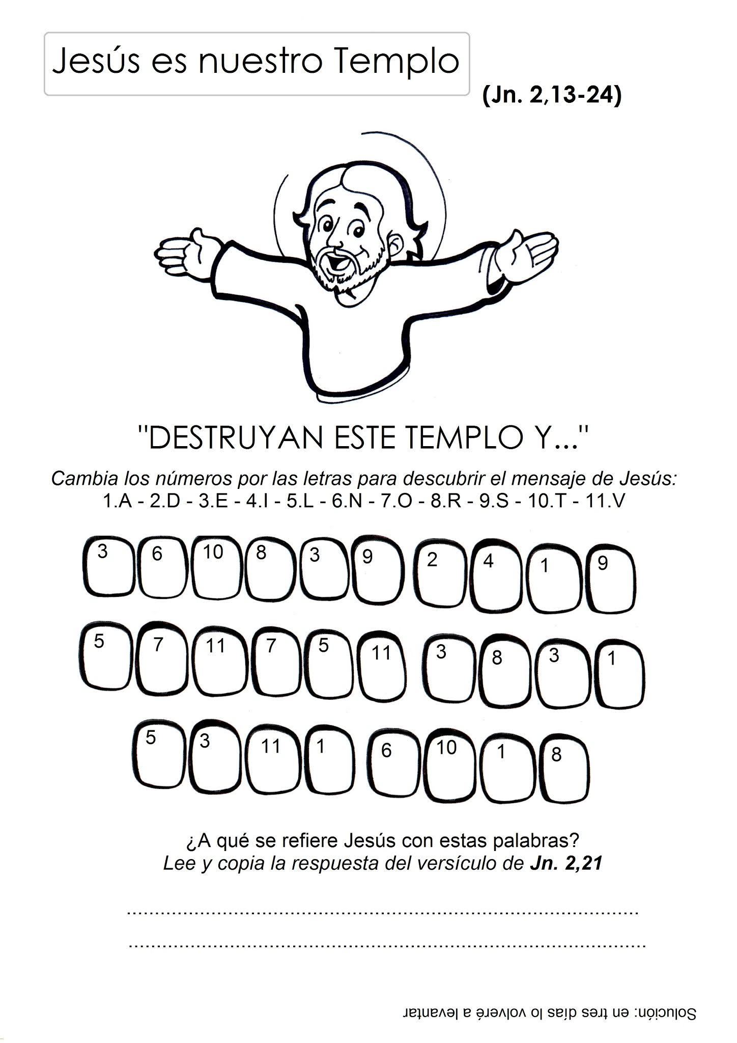 El Rincón de las Melli: ACTIVIDAD: Jesús es nuestro templo