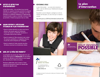 Plan d'intervention et mesures adaptatives au primaire: Plan d'intervention