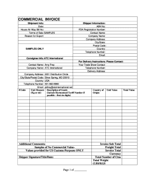 Waybill Template Word - Invoice Template