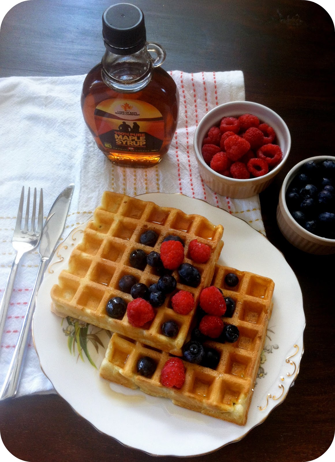 Joanna Banana Bread: Belgian Waffles (with Maple Syrup)