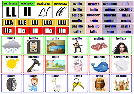 LETRA LL CON DIBUJOS