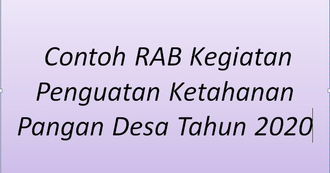 Contoh RAB Kegiatan Penguatan Ketahanan Pangan Desa - Juragan Desa Contoh RAB Kegiatan Penguatan Ketahanan Pangan Desa - Juragan Desa