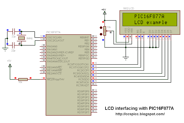 Interfacing Pic16f877a With Lcd Using Ccs C Compiler