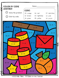 An Apple For The Teacher: Chinese New Year Color By Number Math Facts ...