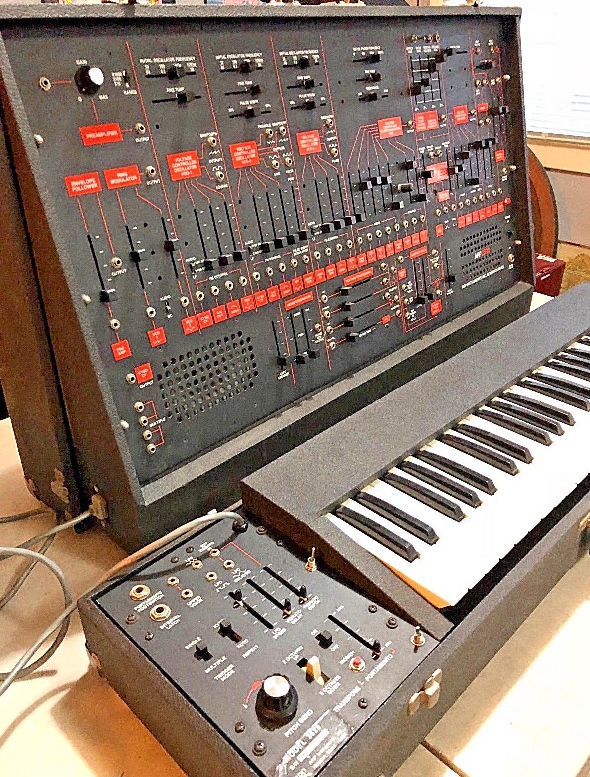 MATRIXSYNTH: Orange & Black ARP 2600 Vintage Analog Synthesizer w ...