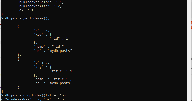 MongoDB Indexing - Create, Find and Drop Index