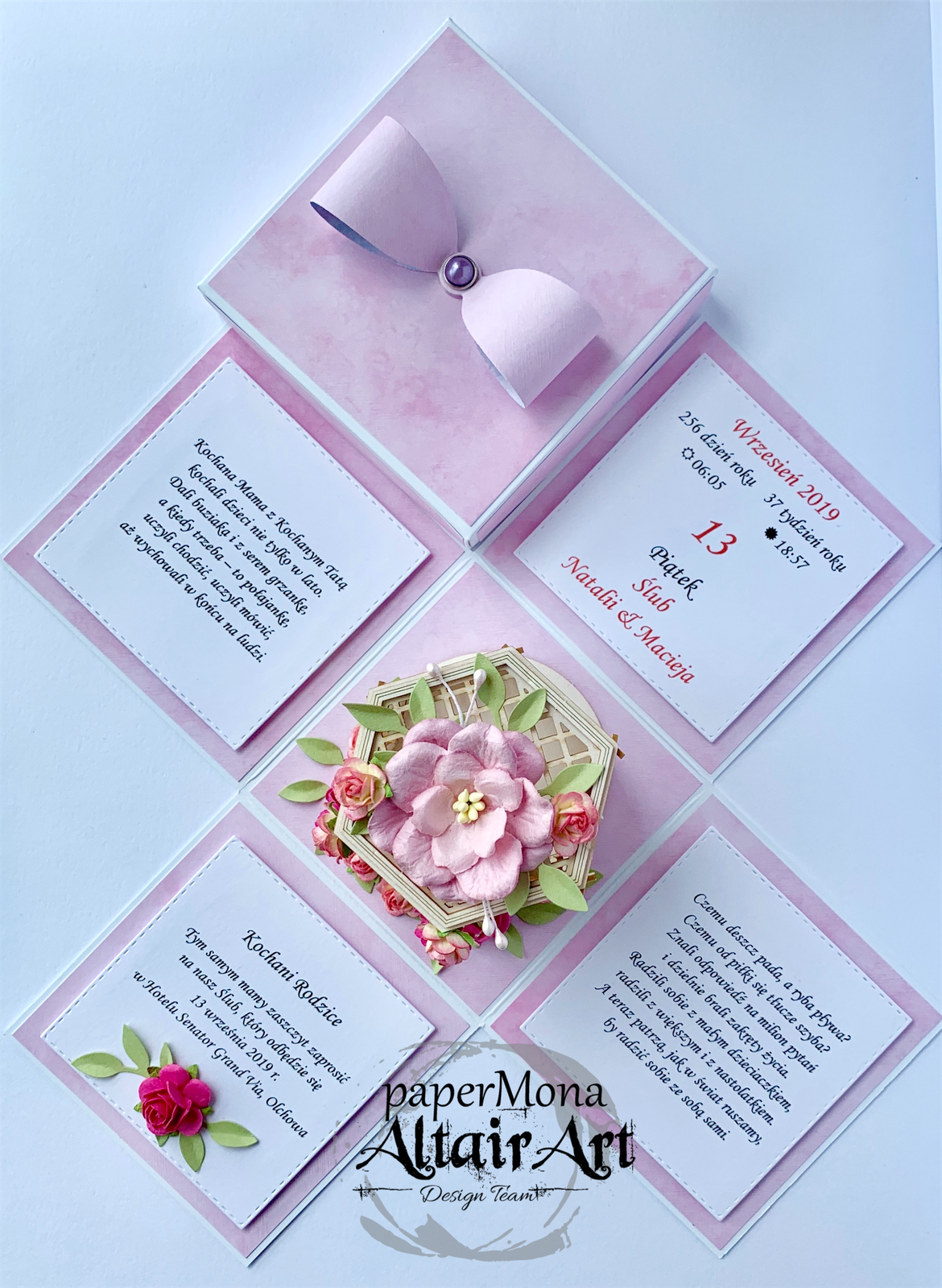 paperMona: Exploding box invitation