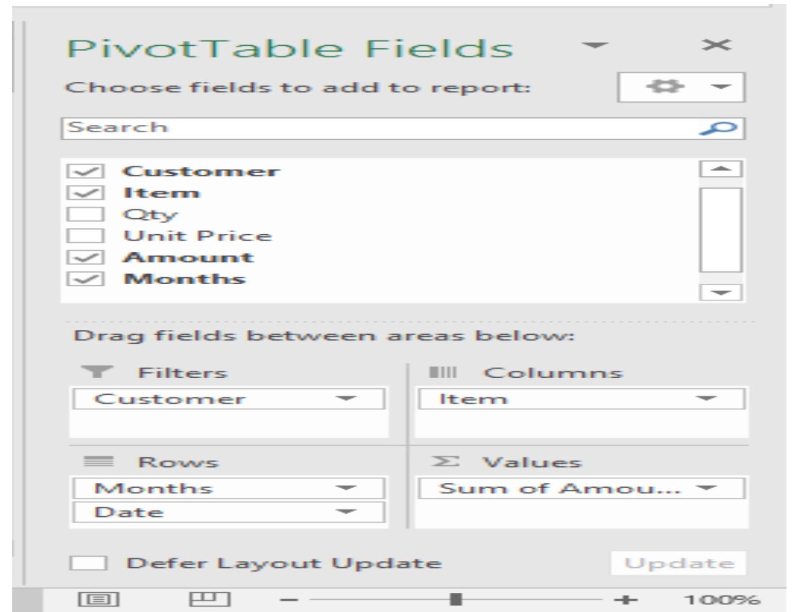 Pivot Table: Pivot Table - Basic