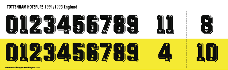 Football teams shirt and kits fan: Font Tottenham Hotspur 1991-93