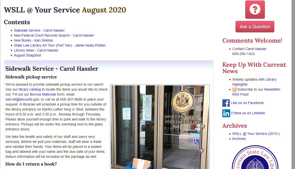 Library Highlights: 2020